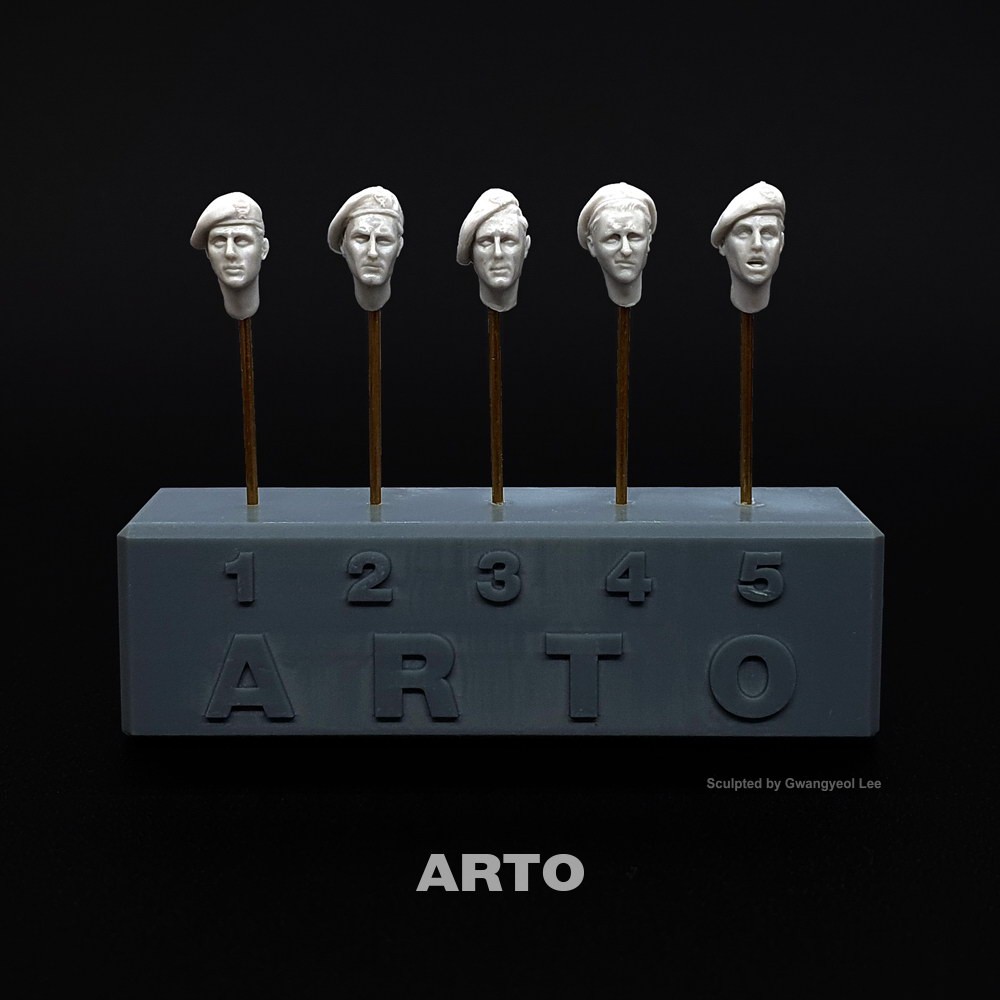 1/35 WWII British Royal Tank Regiment Beret (5 different heads) - ARTO ...