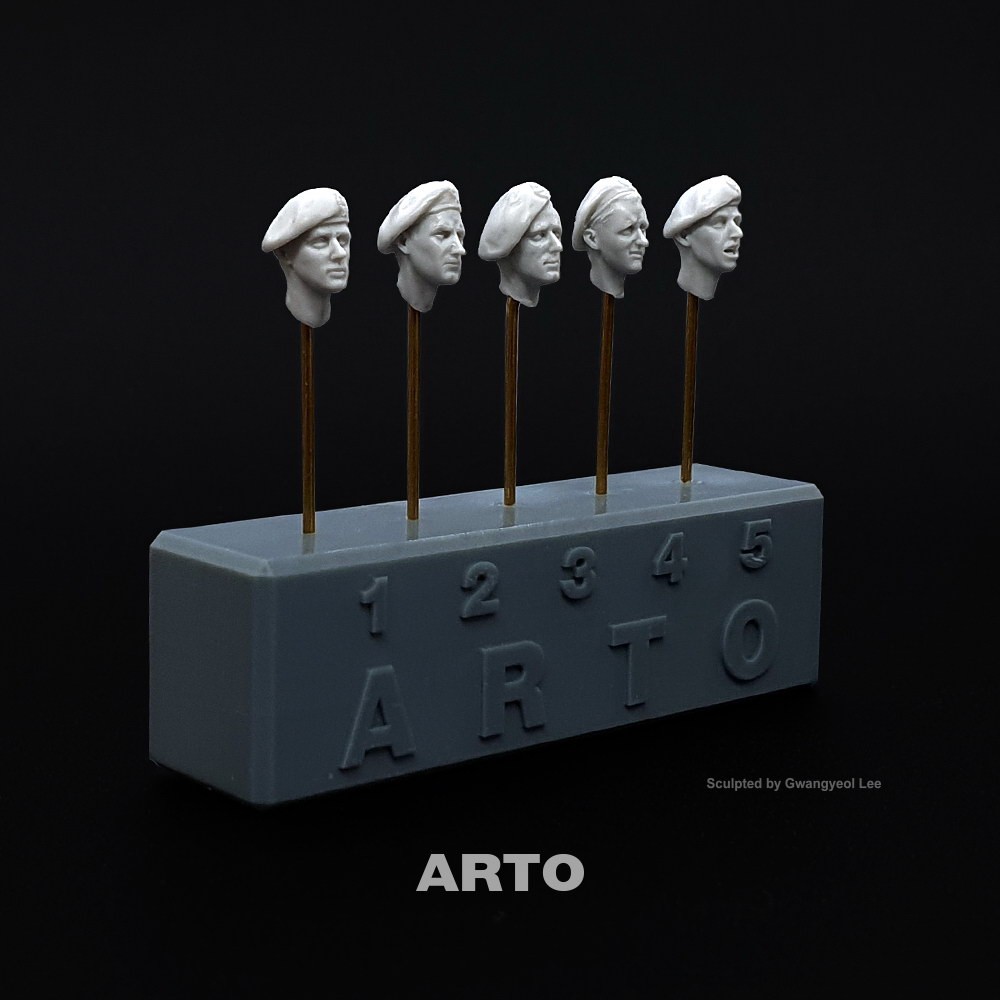 1/35 WWII British Royal Tank Regiment Beret (5 different heads) - ARTO ...
