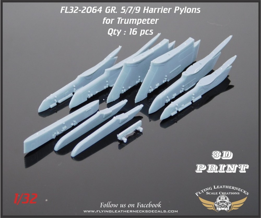 1/32 AV-8B Weapons Pylons RAF GR5/7/9 for Trumpeter