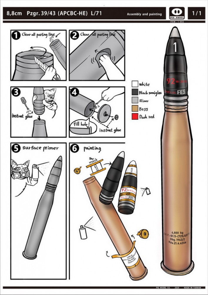 1/1 8.8cm Pzgr.39/43 (APCBC-HE) L71 Armour-Piercing Shell