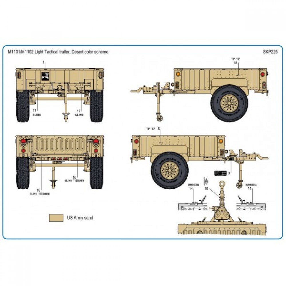 1/35 Light Tactical Trailer M1101/M1102 (complete resin kit)