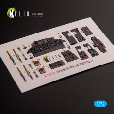 1/72 Vickers Valiant B(PR)K.1 Front Cockpit Interior 3D Decals for ...