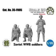 1/35 WWII Soviet Soldiers (3 figures) Scale23 35-F005