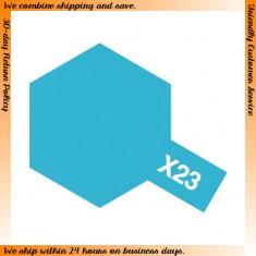 Acrylic Paint Mini X-23 Gloss Clear Blue 10ml Tamiya 81523