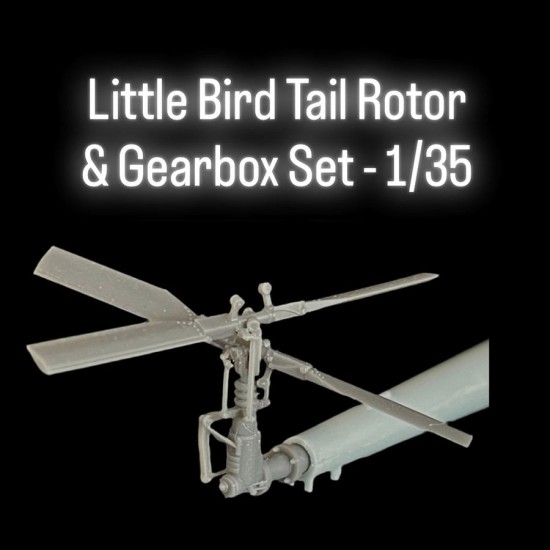 1/35 MH-6M Little Bird Helicopter Tail Rotor and Gearbox Set Black Ops 1004