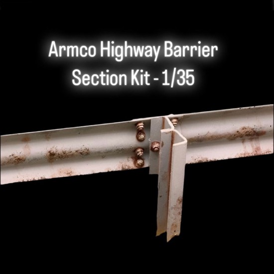 1/35 Armco Highway Barrier Section Kit Black Ops 4002