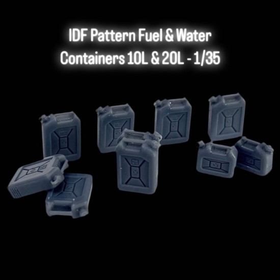 1/35 IDF Pattern Fuel and Water Containers 10L (2pcs) and 20L (8pcs ...
