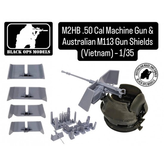 1/35 Australian M113 Gun Shields with .50 Cal Machine Gun Black Ops 5058
