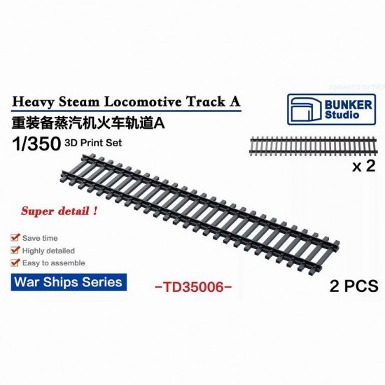 1/350 Steam Locomotive Track A for War Ships BUNKER Studio TD35006