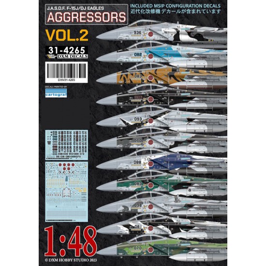 DXM Decals Decals for 1/48 JASDF Mitsubishi F-15J/DJ Aggressors Vol.2 ...