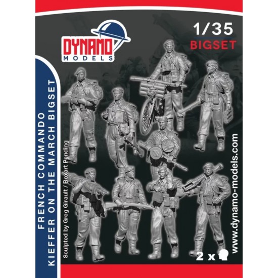 1/35 French Commando Kieffer Marching Full Set (9 figures with ...