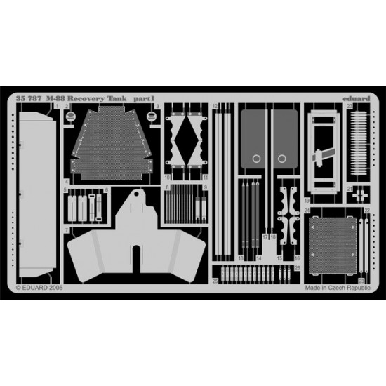 Eduard Models Photoetch for 1/35 M88 Recovery Vehicle for AFV Club kit ...