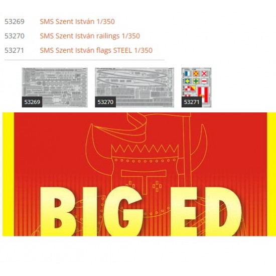 Eduard Models 1/350 SMS Szent Istvan Tegetthoff-class Battleship Super ... Eduard Models 1/350 SMS Szent Istvan Tegetthoff-class Battleship Super ...