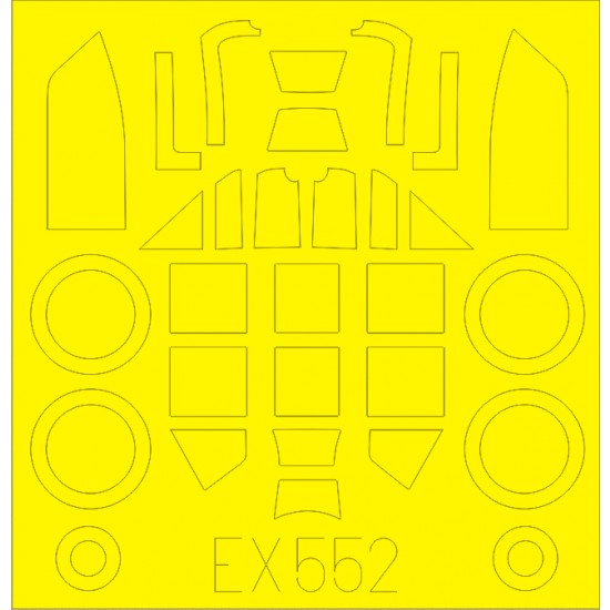 1/48 Messerschmitt Bf 109G-6 Paint Mask for Zvezda kit Eduard EX552