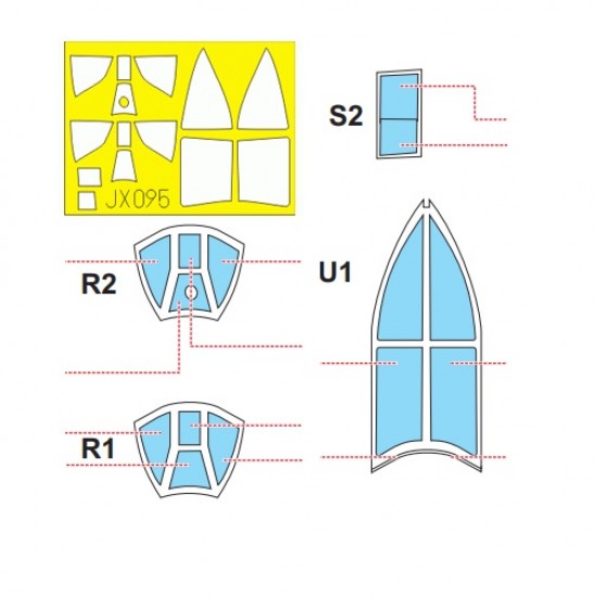 1/32 Nakajima Ki-44 Shoki Paint Mask for Hasegawa kit Eduard JX095