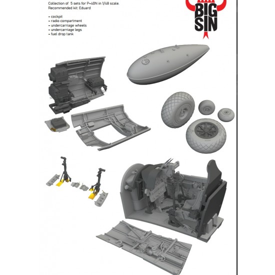 1/48 Curtiss P-40N Warhawk Super Detail set for Eduard kits Eduard ...