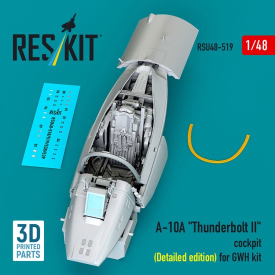 1/48 A-10A Thunderbolt II Cockpit (Detailed edition) for Great Wall Hobby kit Reskit U48-0519