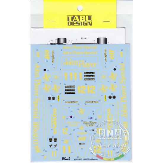 Decals for 1/20 Type 97 Full Sponsor for Fujimi kit TABU Design 20097