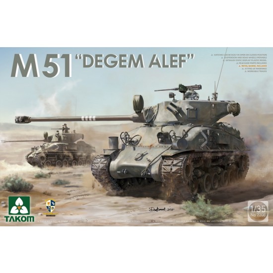 1/35 M51 Degem Alef Sherman Medium Tank Takom 2208