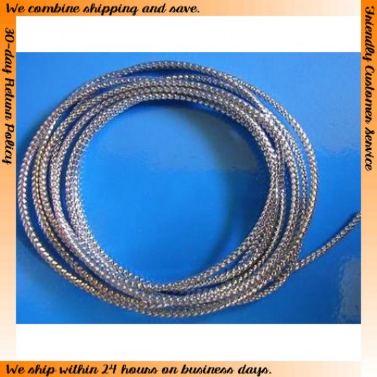 Radiator Hose - Silver Metallic Braid (Diameter: 1.0mm, 1 metre) The ...