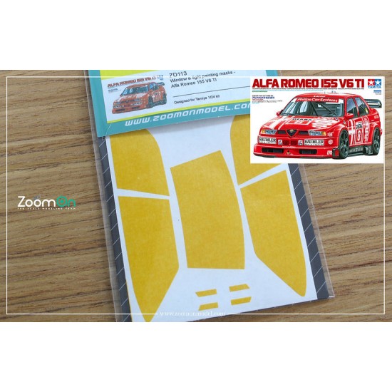 1/24 Alfa Romeo 155 V6 TI Window and Light Painting Masks for Tamiya ...